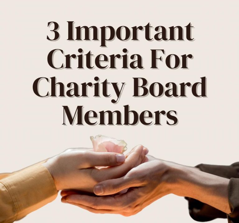 3 Important Criteria For Charity Board Members